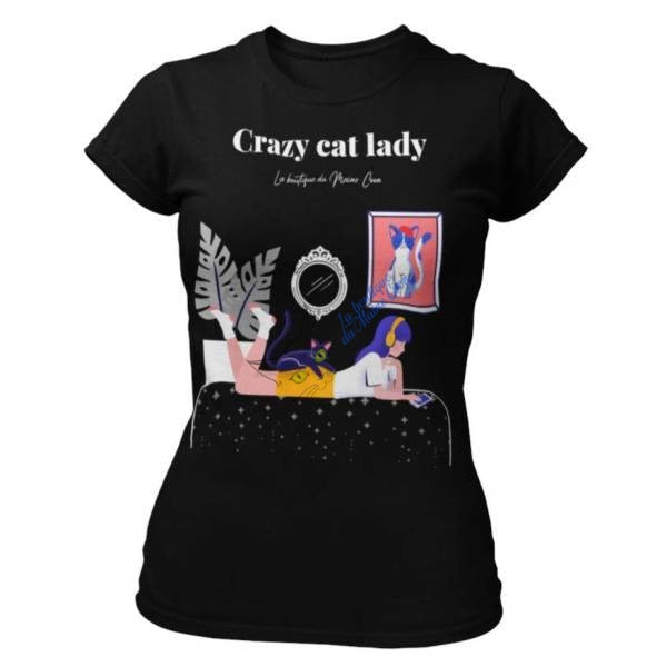 T-shirt Crazy Cat Lady | La boutique du Maine Coon